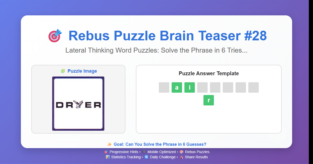 Rebus Puzzle 28 | Free Rebus Puzzle & Brain Teaser with Answers | Puzz.com
